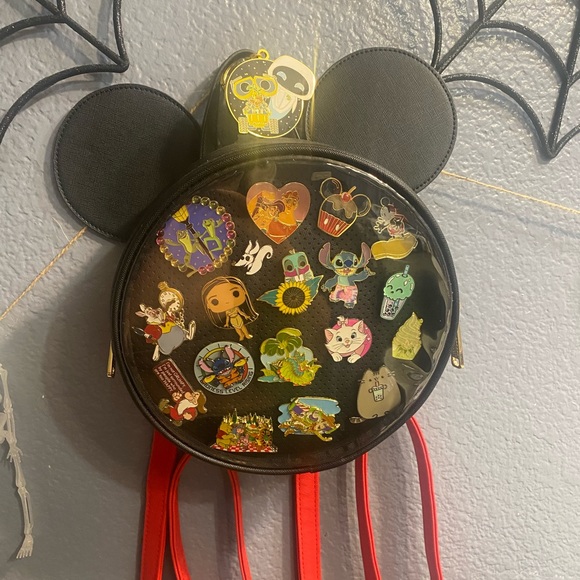 Bags | Loungefly Mickey Pin Backpack And Walle | Poshmark